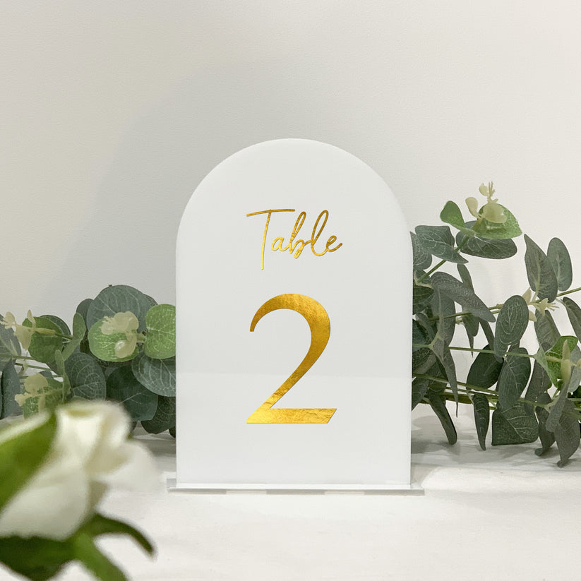 Wedding Table Numbers, Arch Table Numbers, Acrylic table numbers – OKdesign