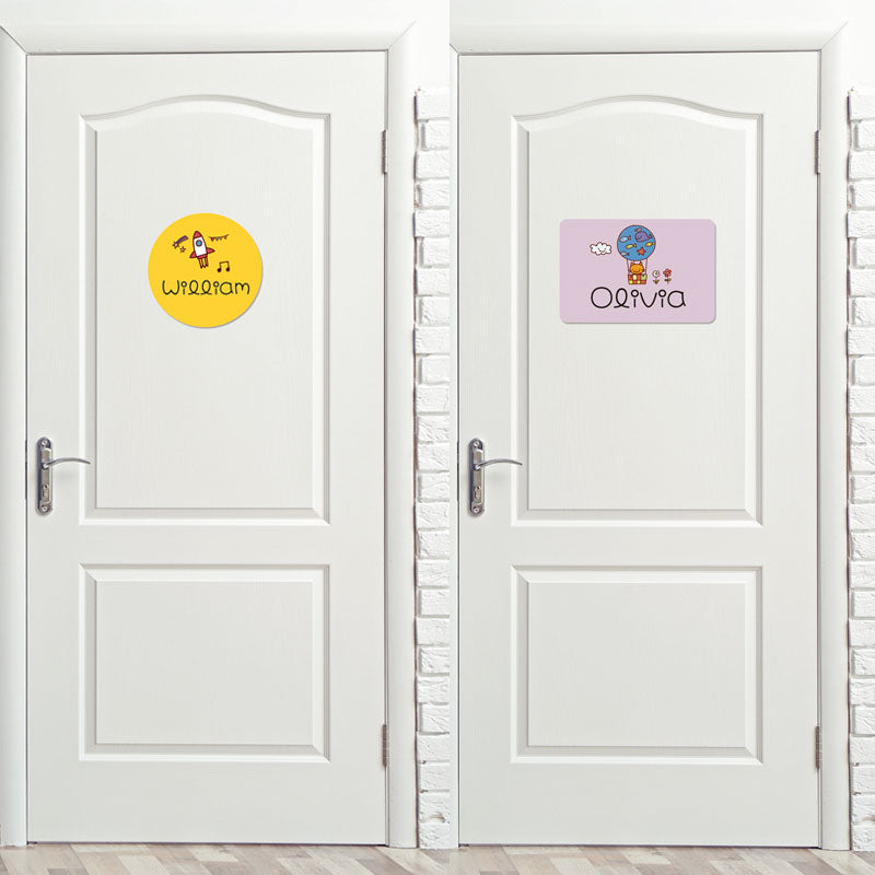 Kids Door Personalised name signs, Door signs with your kids drawing ...