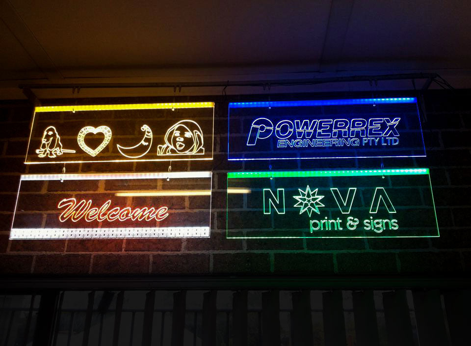 Personalised Colour Hanging LED Sign | Custom Home Bar Neon Light ...